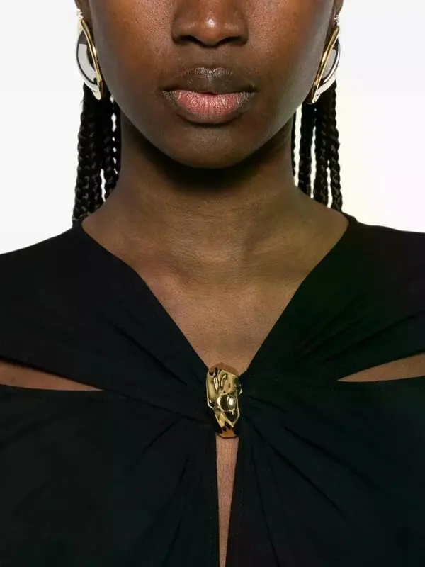 Elisabetta Franchi Midi Dress With Cut-out Detail