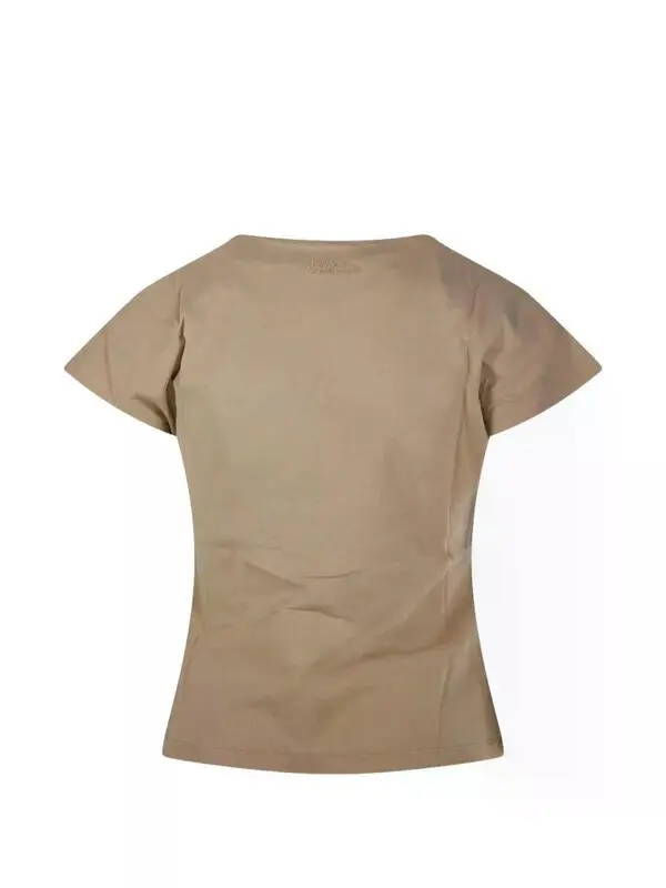 MARANT ETOILE Twist-detail V-neck T-shirt - Neutrals