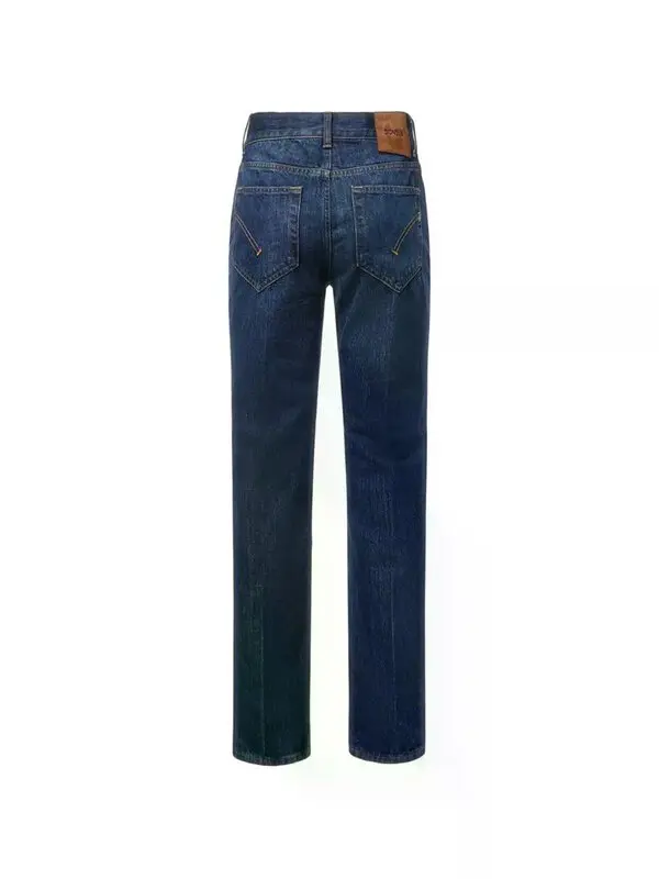 DONDUP Logo Patch Straight-leg Jeans