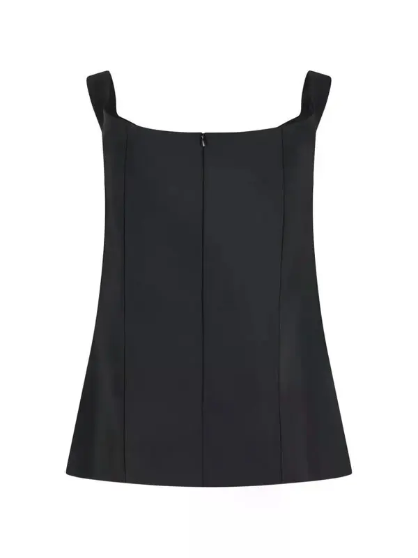 RÓHE V-neck Sleeveless Top With Side Slits