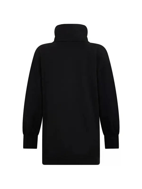 MOORER Drawstring Funnel-neck Sweater - Black