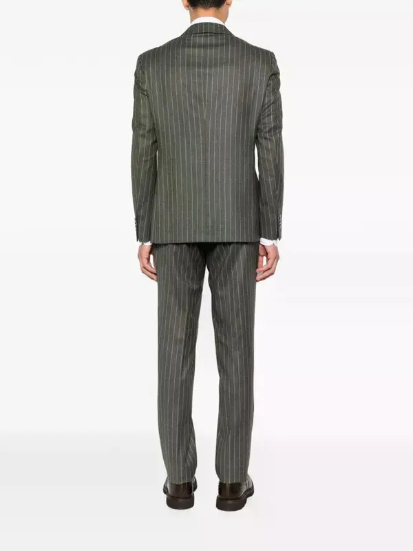 LUIGI BIANCHI Double-breasted Pinstripe-pattern Suit