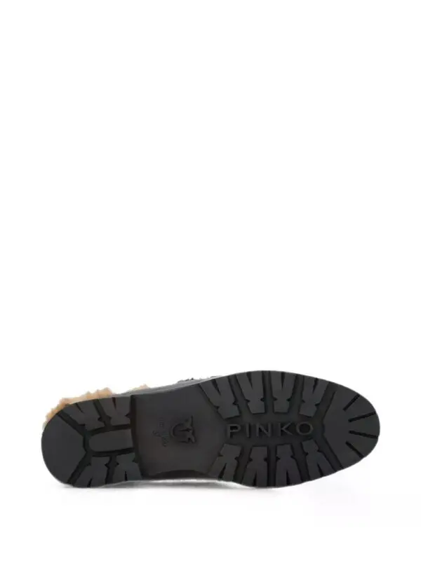 Pinko Shearling-lined Leather Mules