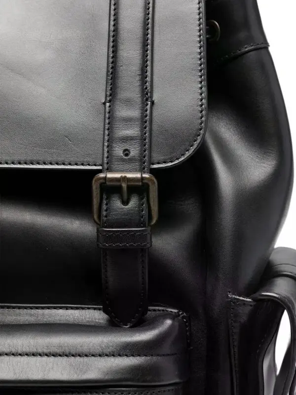 Officine Creative Bostonian 003 Buckle-fastening Leather Backpack