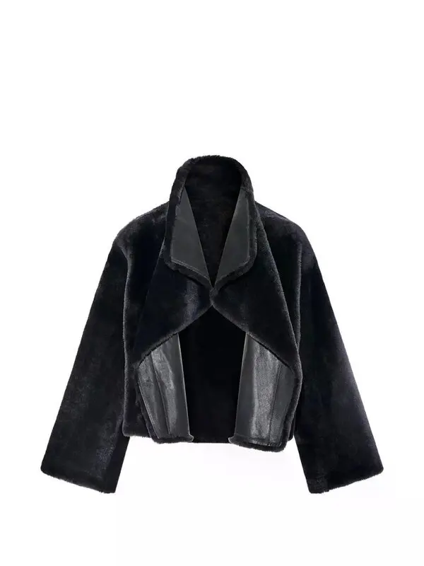 YVES SALOMON Lacon Reversible Shearling Jacket - Black