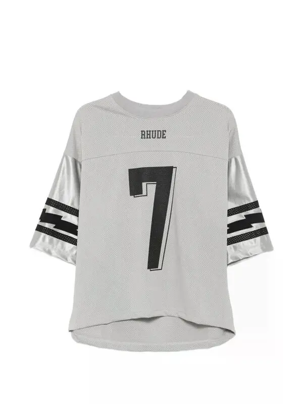 Rhude Logo Print Mesh T-shirt - Grey
