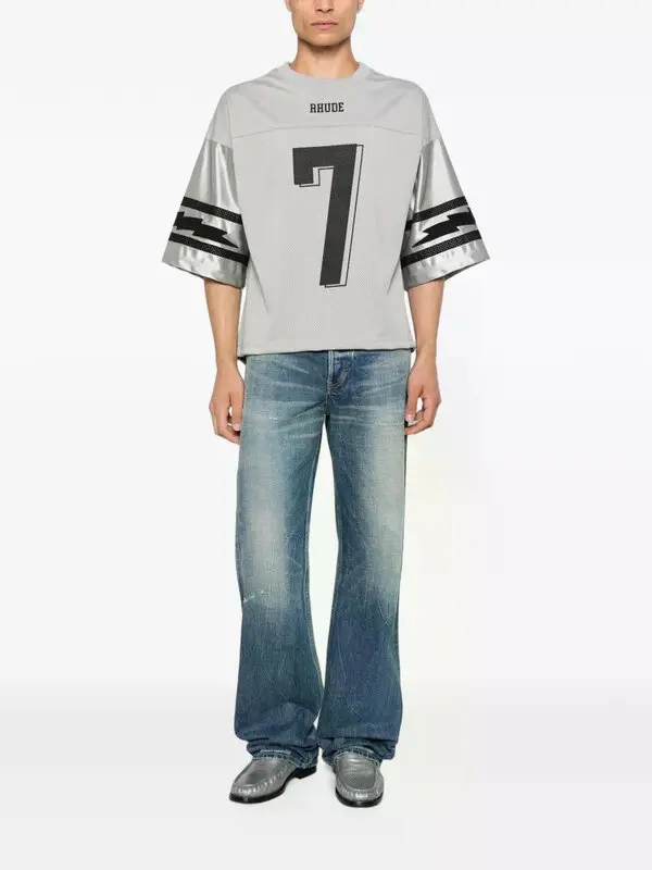 Rhude Logo Print Mesh T-shirt