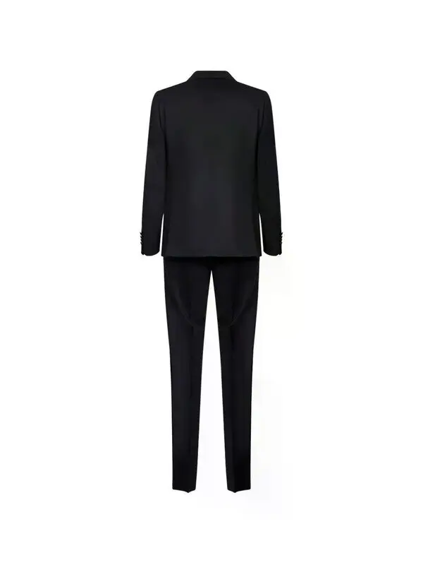 LARDINI Single-breasted Peak-lapel Suit - Black