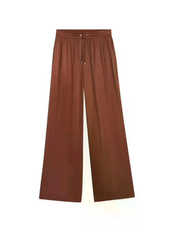 BOSS Satin Finish Drawstring Waist Trousers - Brown