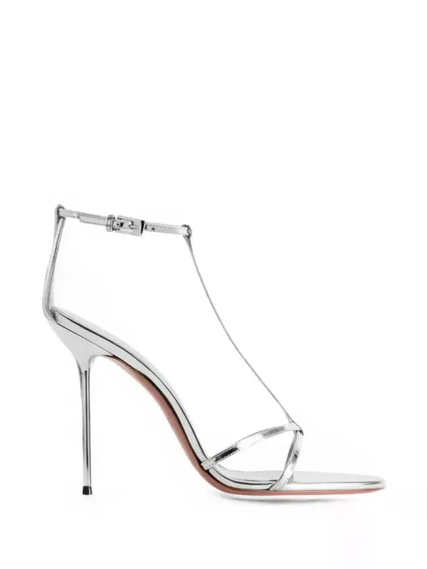 Paris Texas Lidia T-strap Sandals - Silver