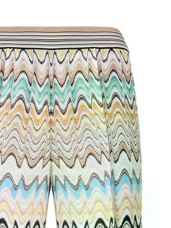 Missoni Chevron Knit Wide-leg Trousers - Neutrals
