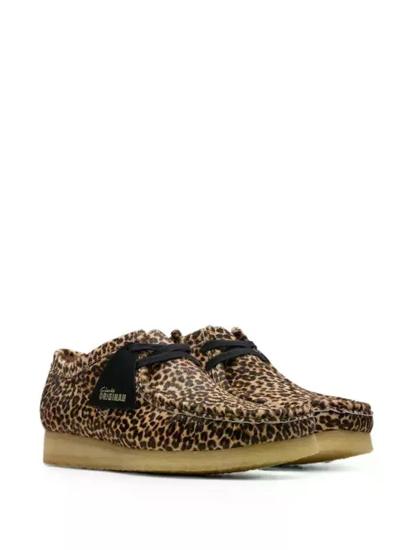 Clarks Wallabee Leopard-print Boat Shoes - Brown