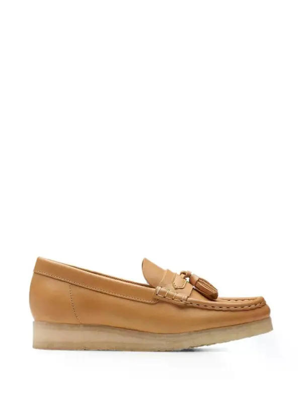 Clarks Wallabee Tassel-detail Leather Loafers - Brown