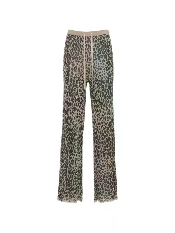 Marella Leopard-print Drawstring-waist Trousers - Neutrals