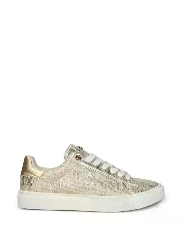 MEXX Logo-pattern Metallic-effect Sneakers - Yellow