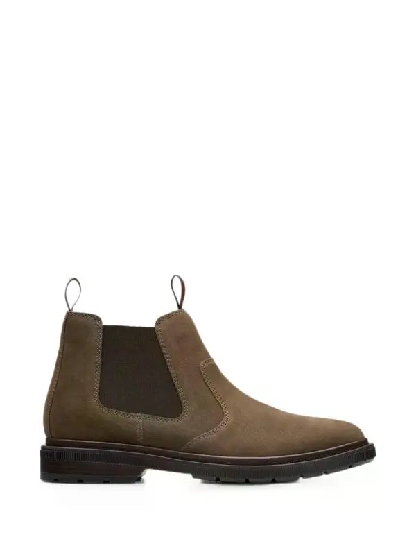 Clarks Burchill Up Suede Chelsea Boots - Brown