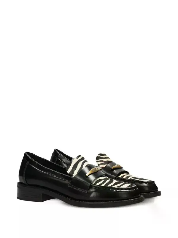 MEXX Zebra-print Loafers With Gold-tone Plaque