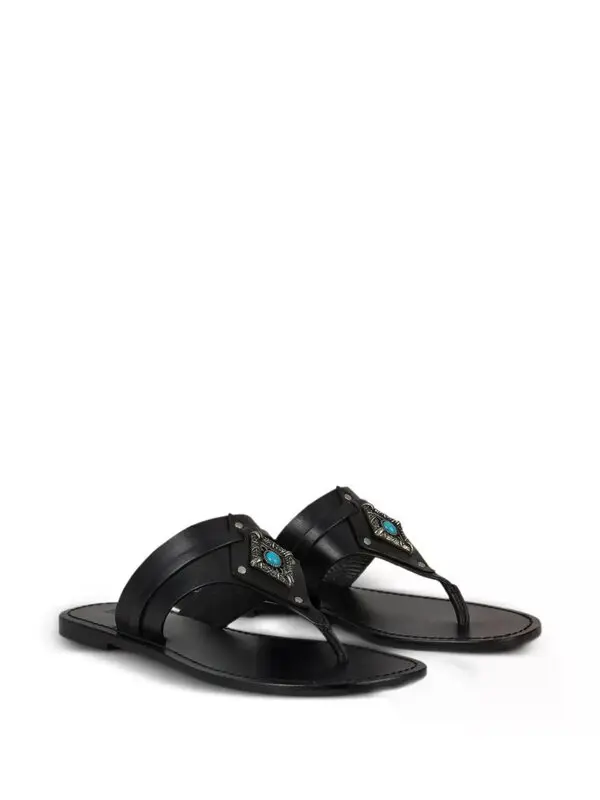 Ba&sh Tcor Flat Sandals - Black