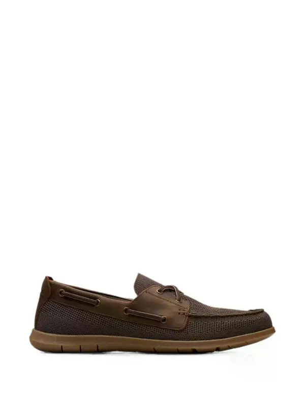 Clarks Flexway Tie Boat Shoes - Brown