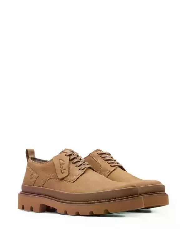 Clarks Badell Lace Nubuck Derby Shoes - Neutrals