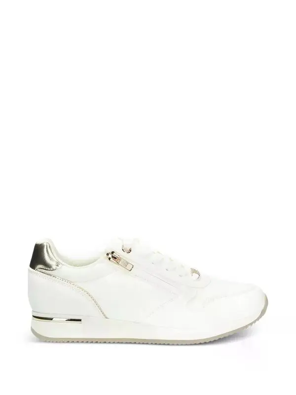 MEXX Zip-detail Metallic-trim Sneakers - White