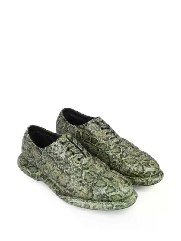 Clarks Snake-effect Oxford Shoes - Green