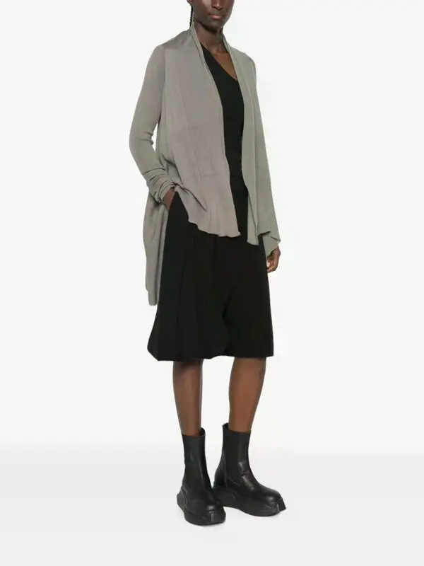 Rick Owens Long-sleeve Asymmetric Cardigan - Grey