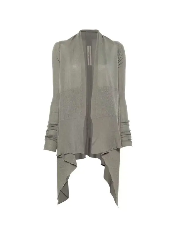 Rick Owens Long-sleeve Asymmetric Cardigan - Grey