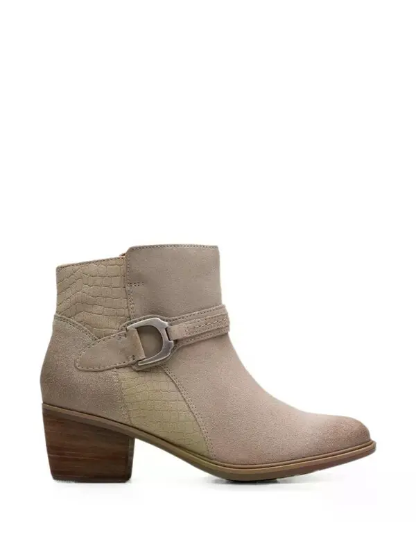 Clarks Neva Buckle Ankle Boots - Neutrals