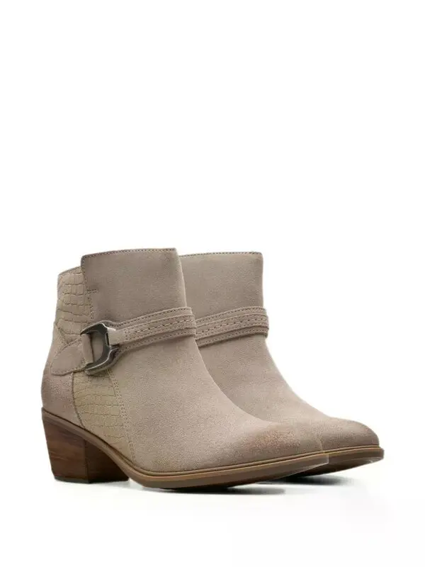 Clarks Neva Buckle Ankle Boots