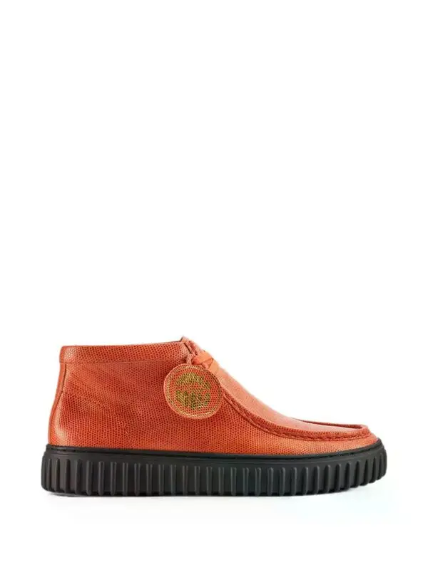 Clarks X Martine Rose Torhill Hi Lizard-effect Leather Boots - Orange