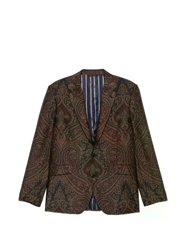 Etro Paisley-print Blazer - Black