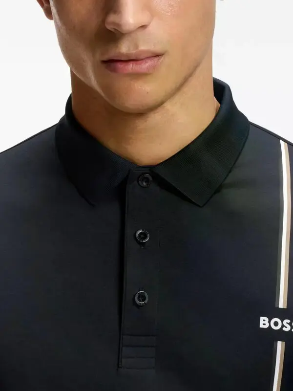 BOSS Toc Game 3 Striped Short-sleeve Polo Shirt