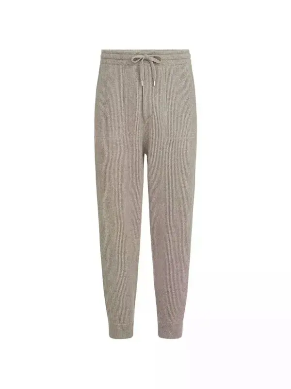 Brunello Cucinelli Cashmere English Rib Knit Joggers - Neutrals