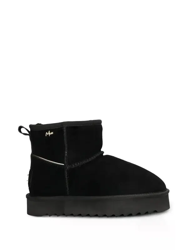 MEXX Logo Plaque Platform Boots - Black