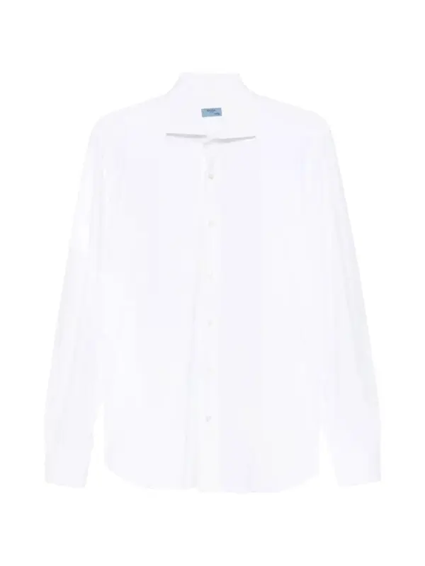 BARBA NAPOLI Long-sleeve Spread-collar Shirt - Grey