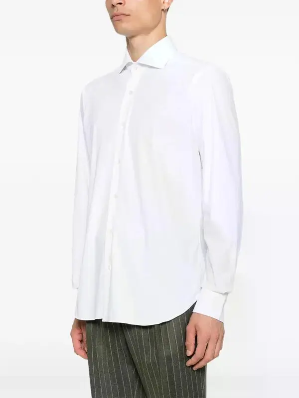 BARBA NAPOLI Long-sleeve Spread-collar Shirt - Grey
