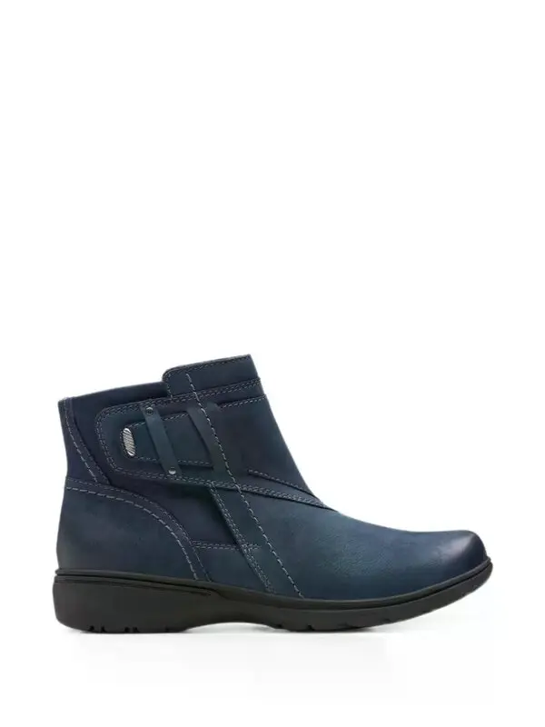 Clarks Carleigh Style Leather Ankle Boots - Blue