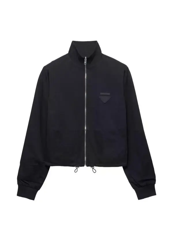 Prada Reversible Jersey Zipper Jacket With Hood