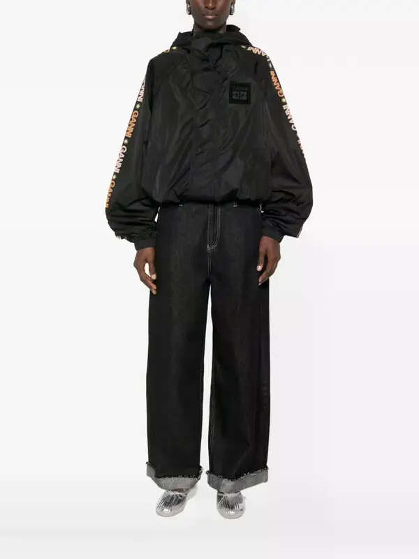 GANNI Logo-print Hooded Jacket