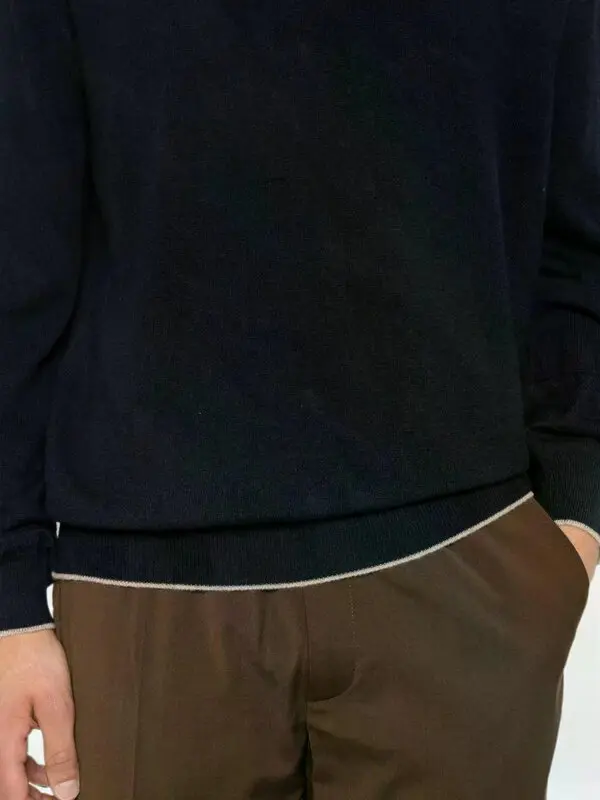 Paul & Shark Contrast-trim Cashmere Sweater