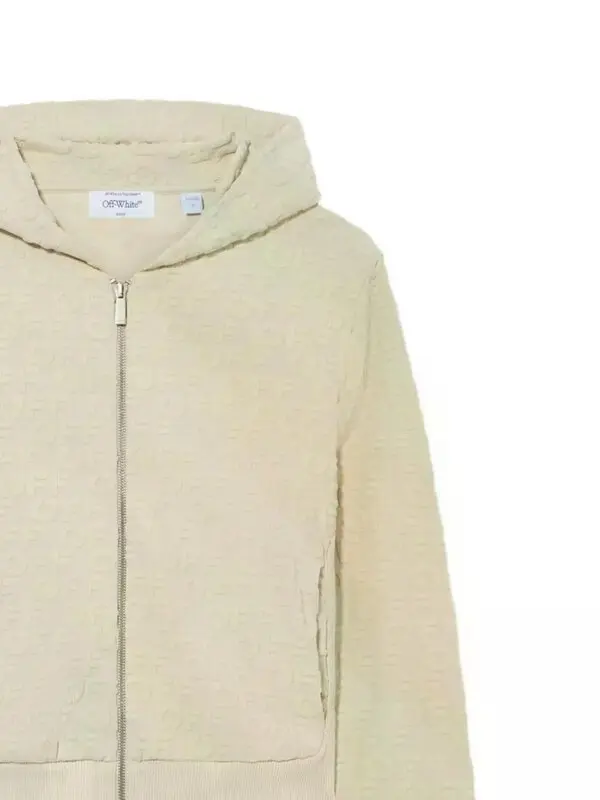 Off-White Logo-embossed Zip-up Hoodie