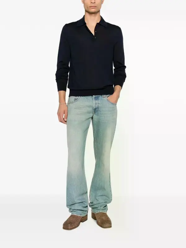 Dsquared2 Upside Down Long-sleeve Polo Shirt