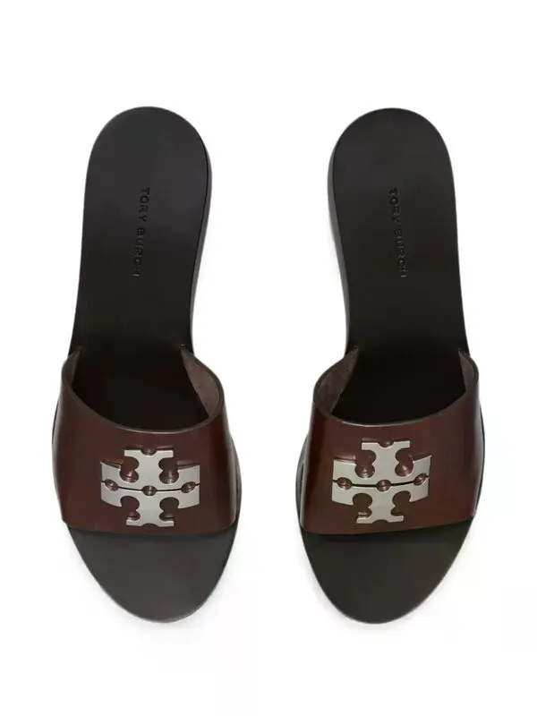 Tory Burch Charlie Logo-plaque Wedge Sandals