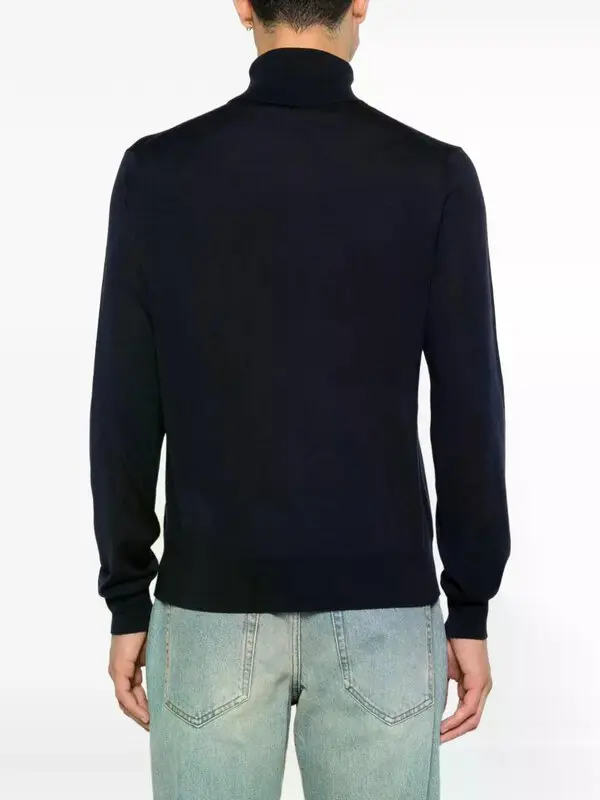 Dsquared2 Navy Wool Roll Neck Sweater