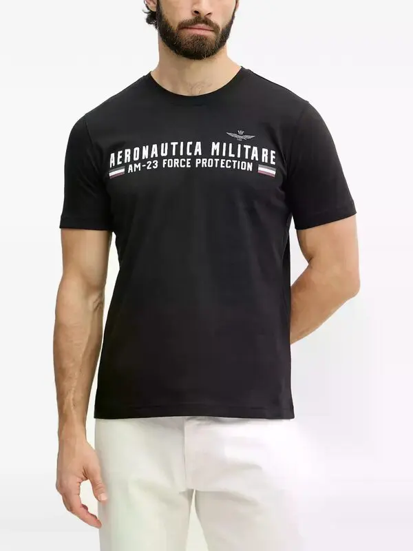 AERONAUTICA MILITARE Logo-print T-shirt - Black