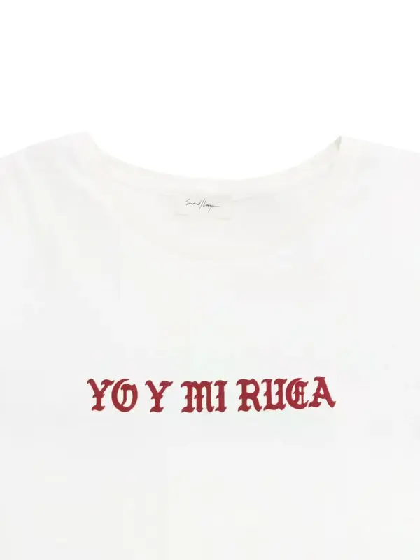 SECOND / LAYER Slogan-print Short-sleeve T-shirt