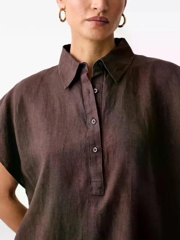 BENETTON Midi Shirt Dress With Button-up Fastening