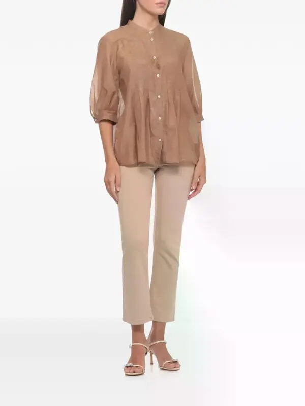 EMME Emmgiga Pleated Puff-sleeve Shirt