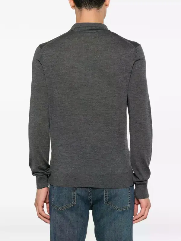 Etro Pegasus-embroidered Long-sleeve Polo Shirt